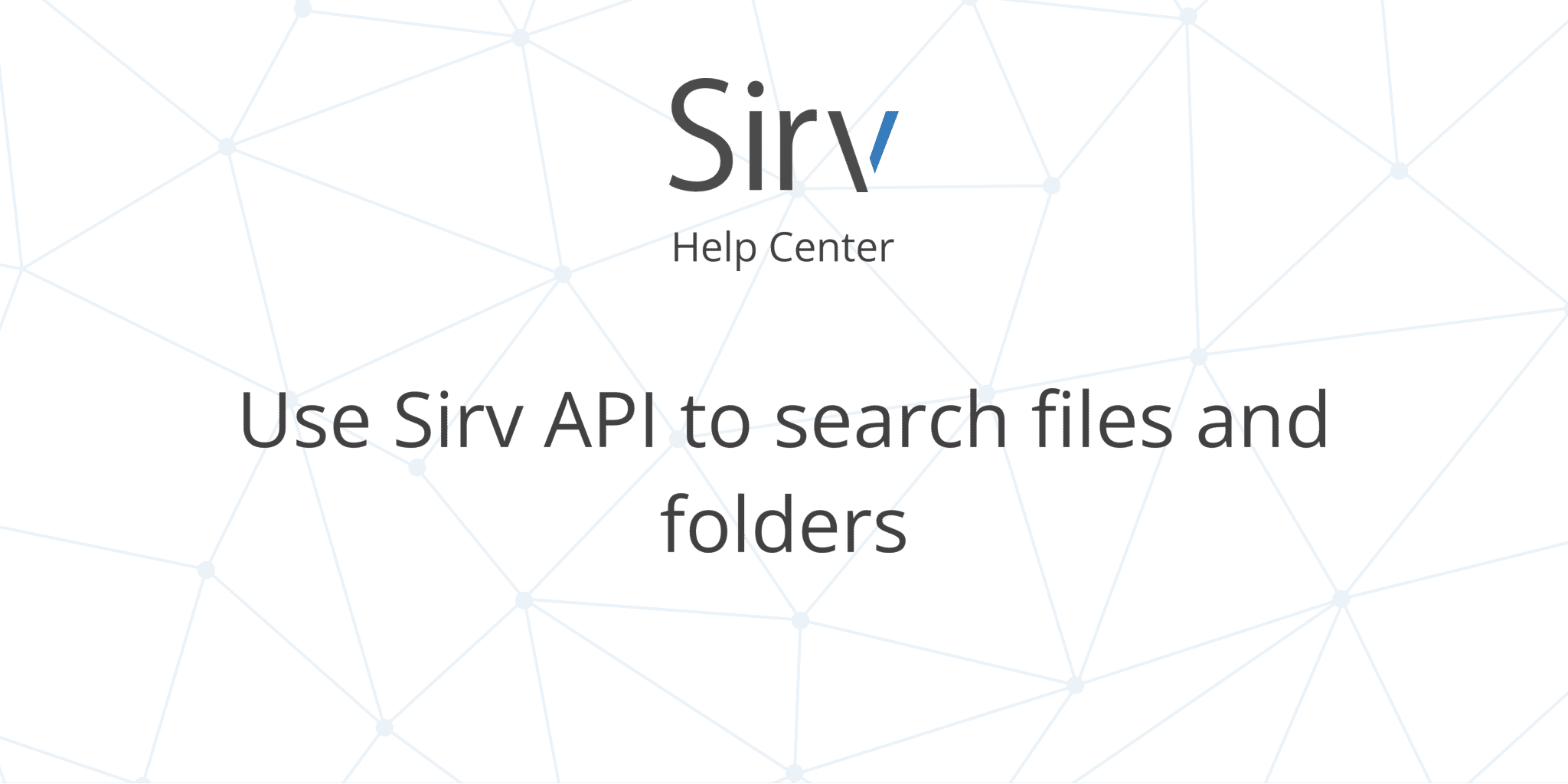 Use Sirv Api To Search Files And Folders Sirv Help Center